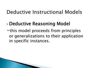 Deductive instructional approaches | PPT