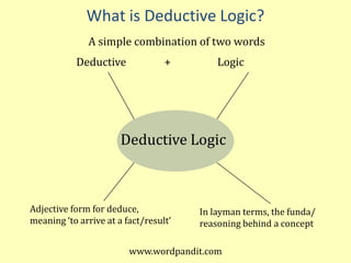 Deductive logic | PPTX