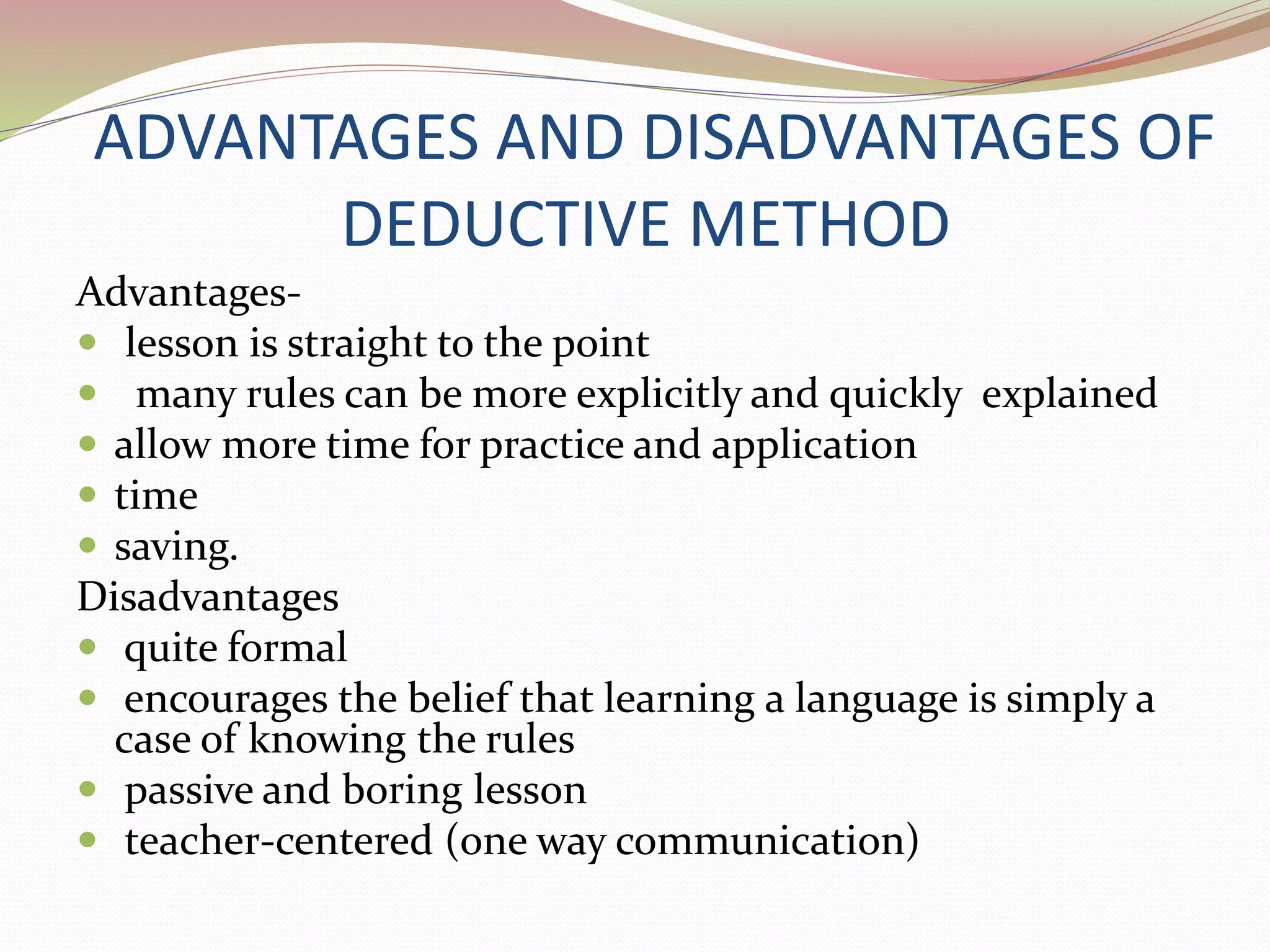 Deductive method by Jamie Vasquez | PPTX | Education