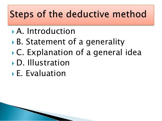 Deductive method