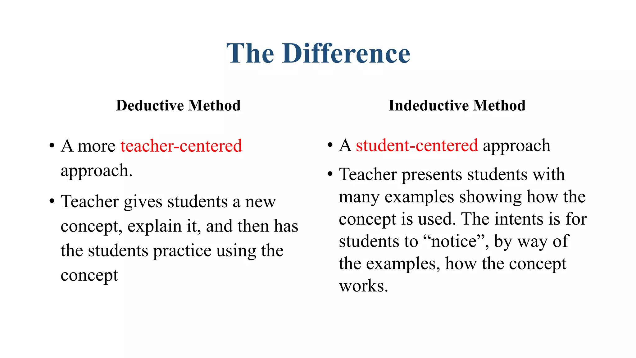 Deductive Method and Indeductive Method.pptx | Education