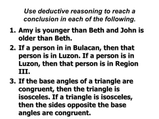 Deductive reasoning | PPT