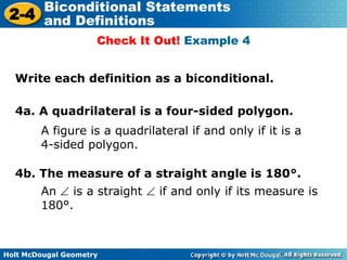 Deductivereasoning and bicond and algebraic proofs | PPT