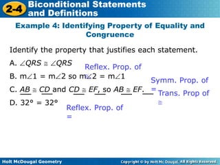 Deductivereasoning and bicond and algebraic proofs | PPT
