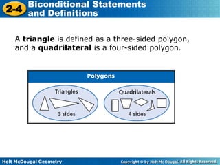 Deductivereasoning and bicond and algebraic proof updated 2014s | PPT