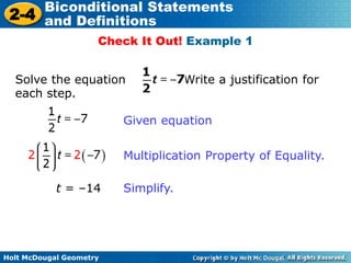 Deductivereasoning and bicond and algebraic proof updated 2014s | PPT
