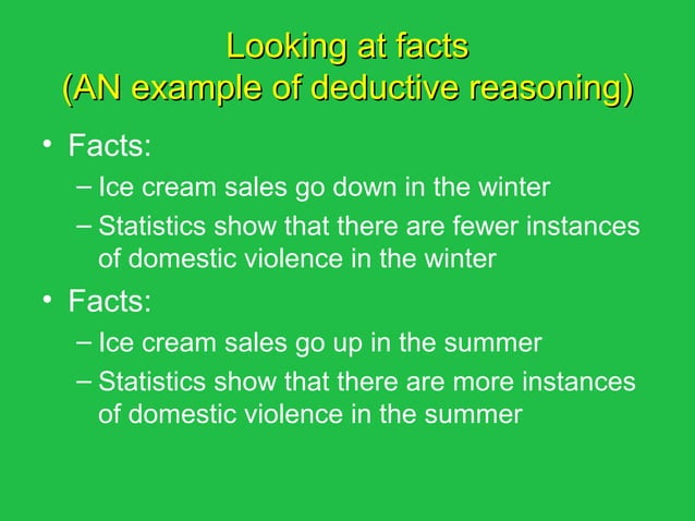 Deductive reasoning and logic | PPT