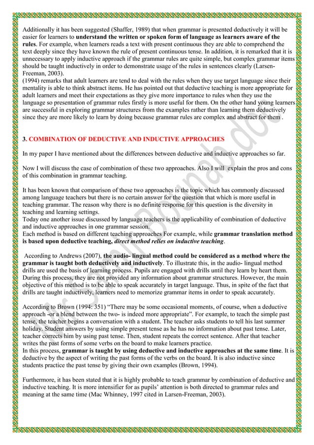 Deductive vs inductive teaching grammar methods.pdf | Educational ...