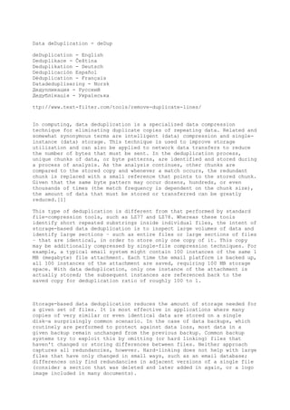 Deduplication - Remove Duplicate | PDF