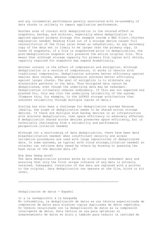 Deduplication - Remove Duplicate | PDF | Data Storage and Warehousing ...