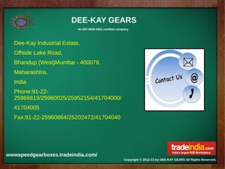 Dee Kay Gears | PPT
