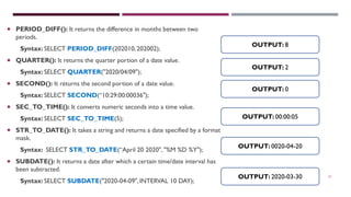 DEE 431 Introduction to MySql Slide 6 | PPT