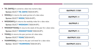DEE 431 Introduction to MySql Slide 6 | PPT