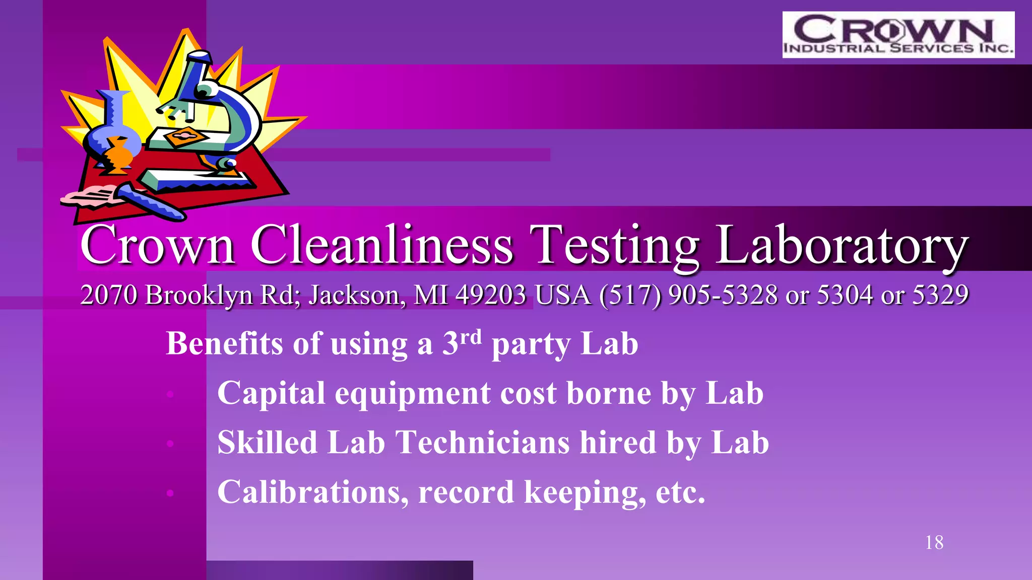 Jack Griffes - Cleanliness Testing to ISO 16232 and OEM Specifications ...