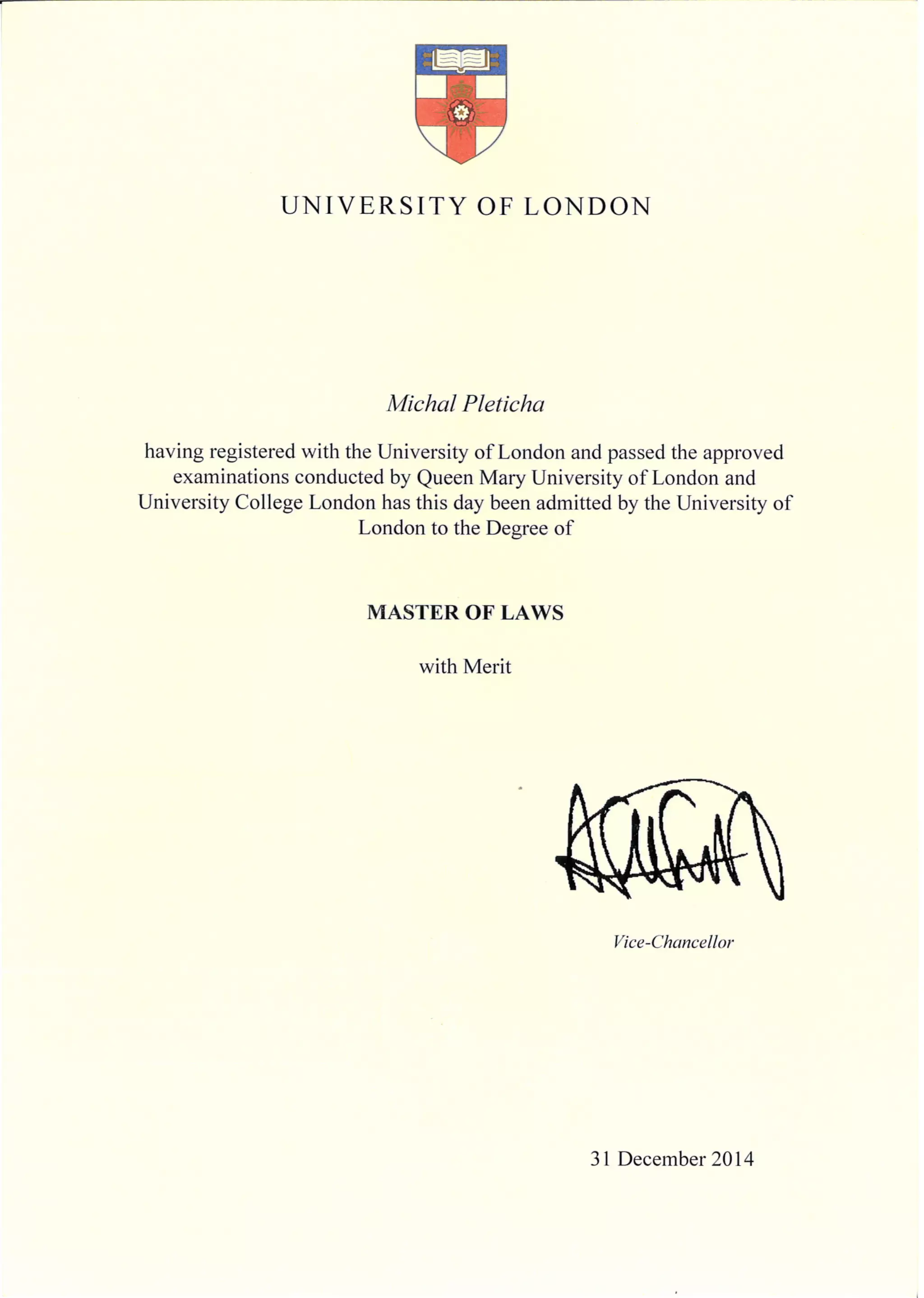 Diploma Master of Laws (LL.M) | PDF