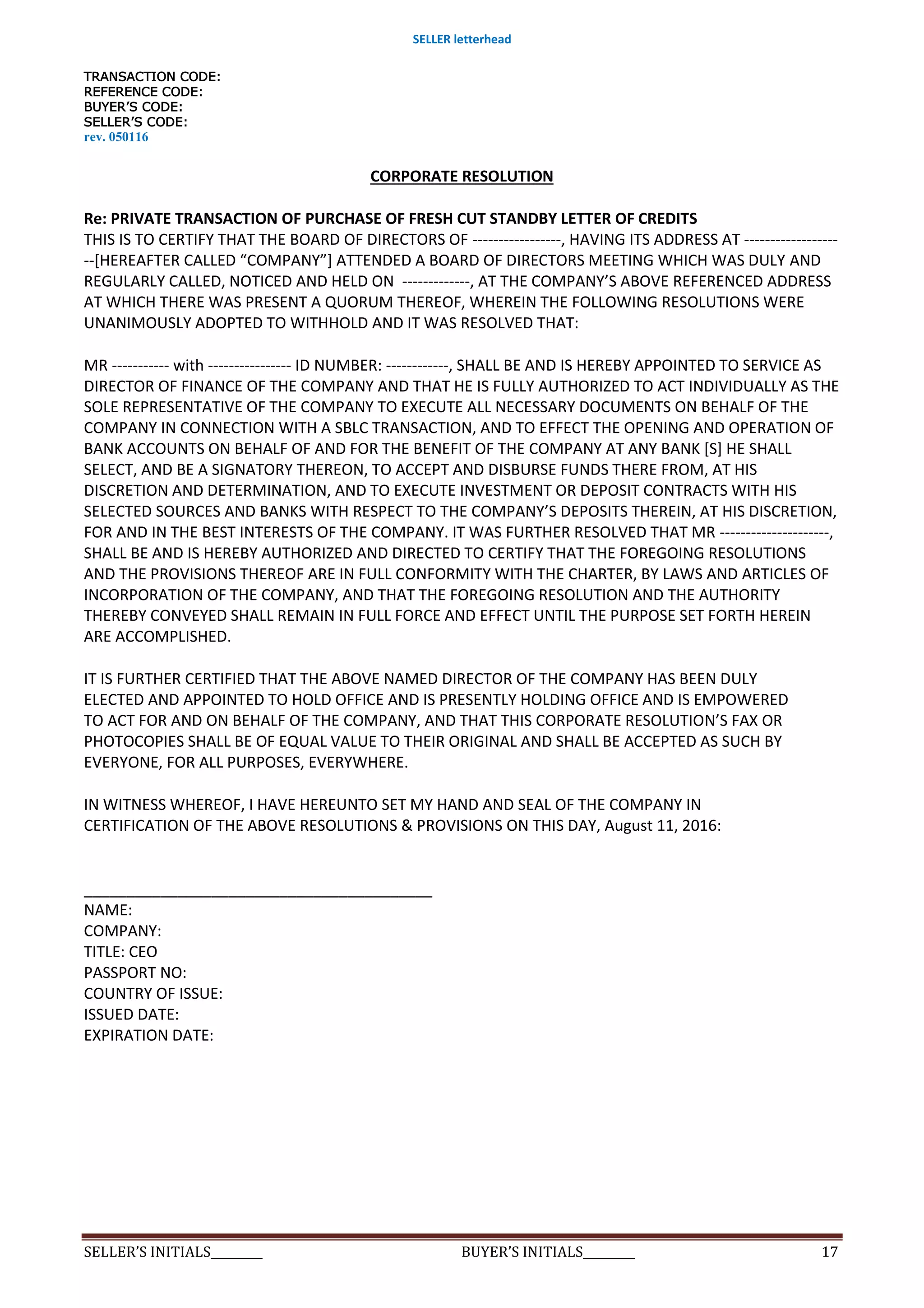 Deed of Agreement Purchase SBLC 35+2 RWA_Payment Guarantee_Security ...