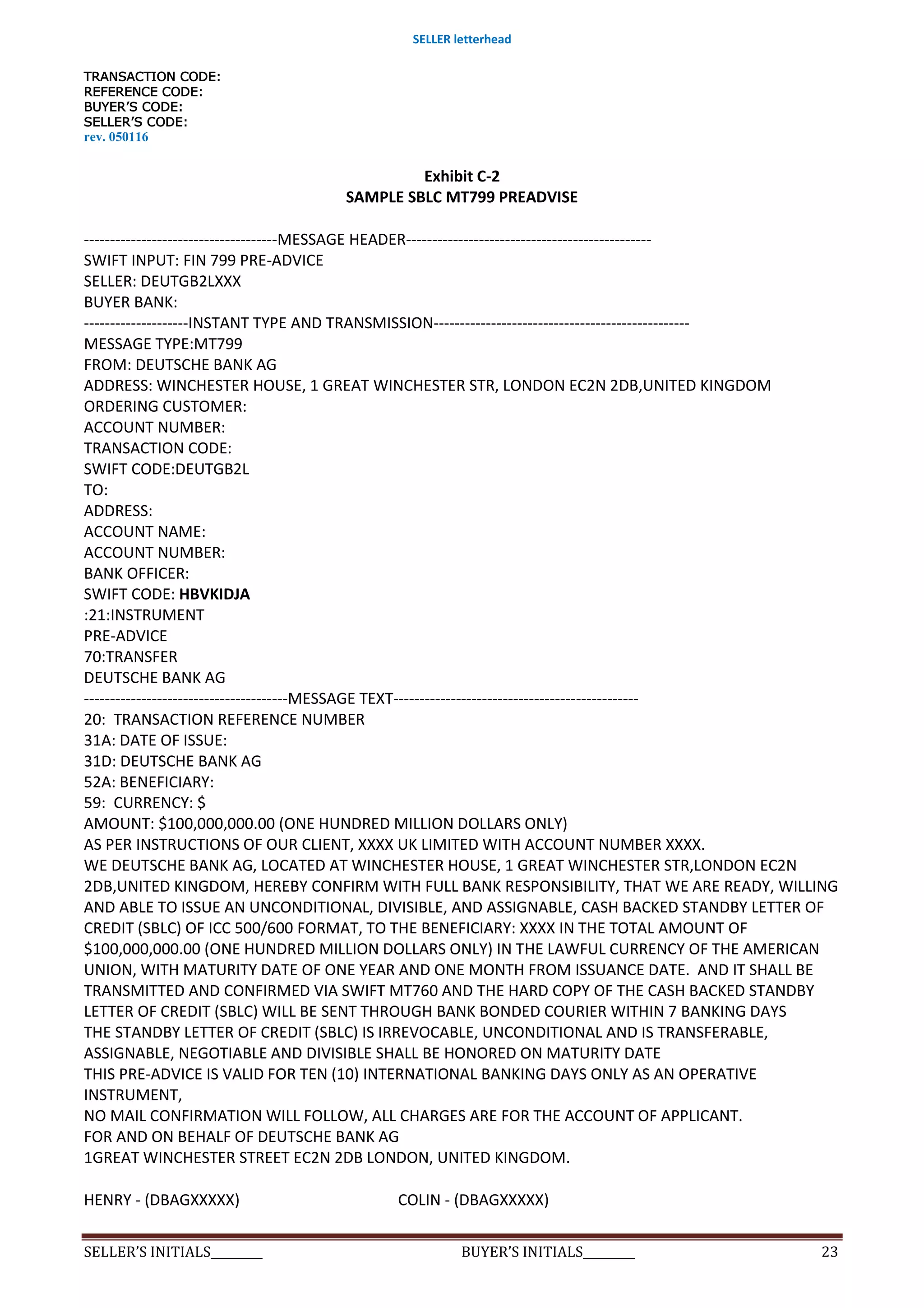 Deed of Agreement Purchase SBLC 35+2 RWA_Payment Guarantee_Security ...