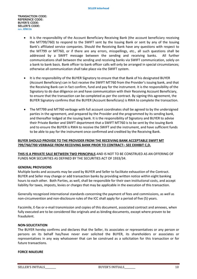 Deed of Agreement Purchase SBLC 35+2 RWA_Payment Guarantee_Security ...