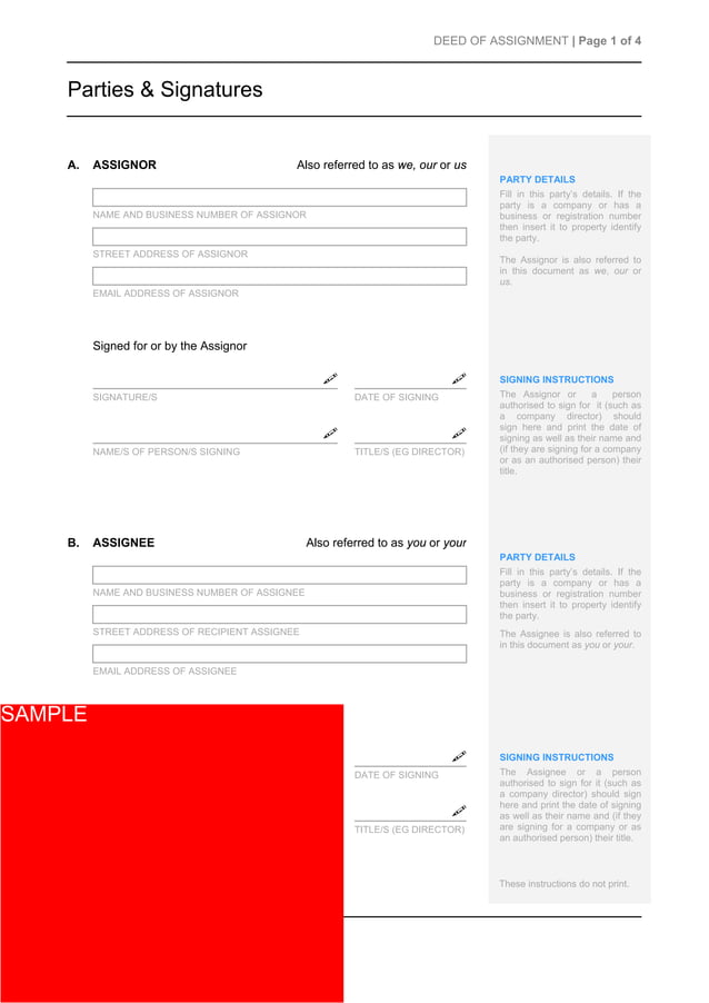 Deed of assignment of intellectual property doc 7874 sample tm 8493 ...