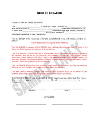 coputesDeedofdonation | PDF