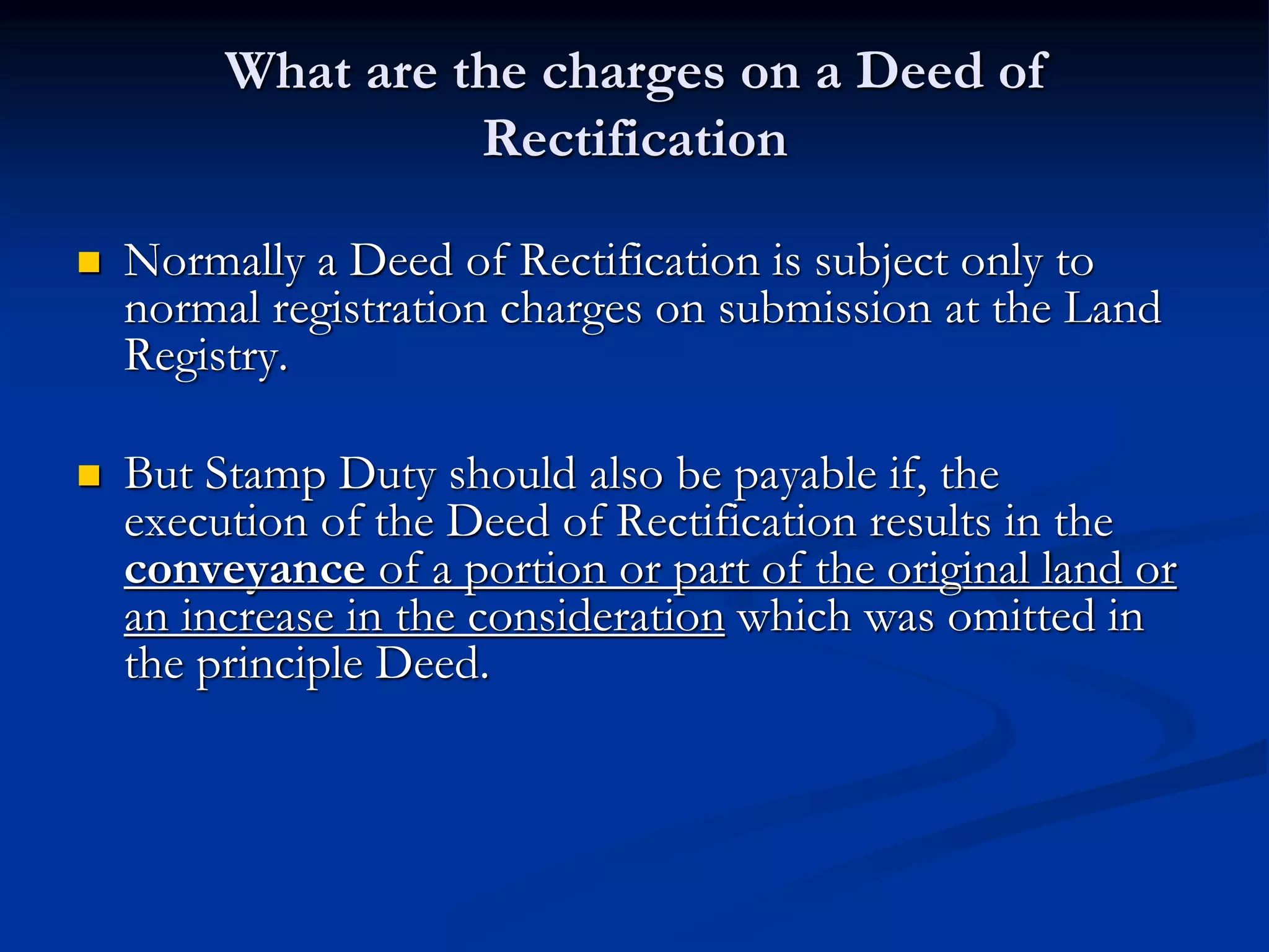 Deed of Rectification | PPT