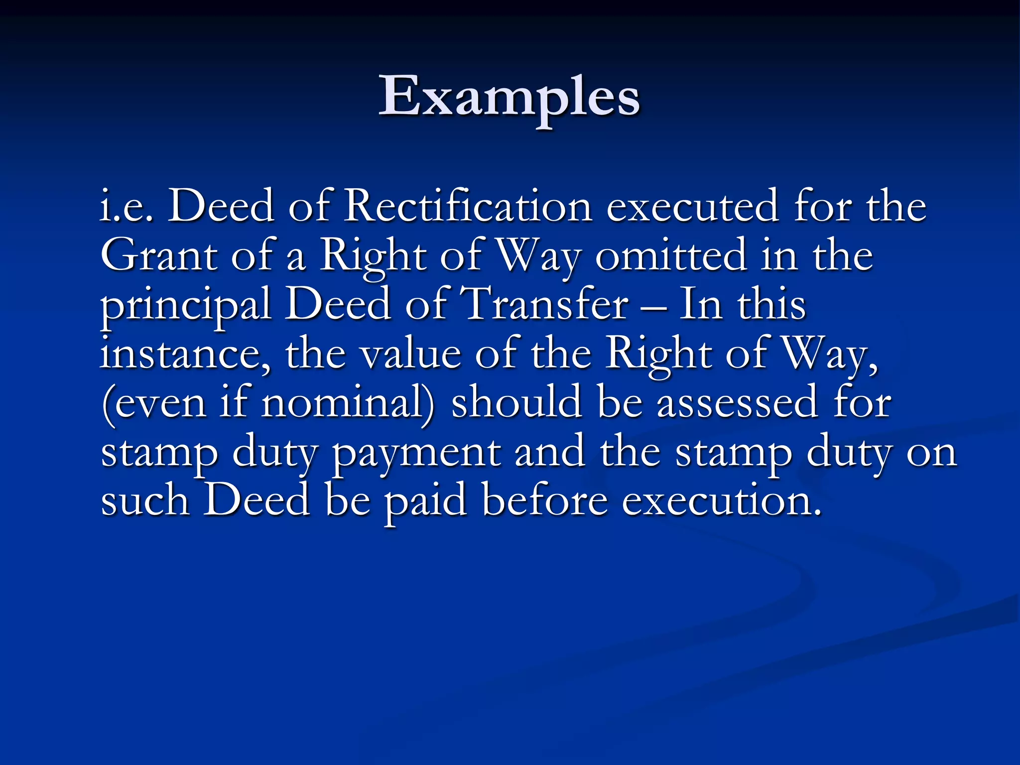 Deed of Rectification | PPT