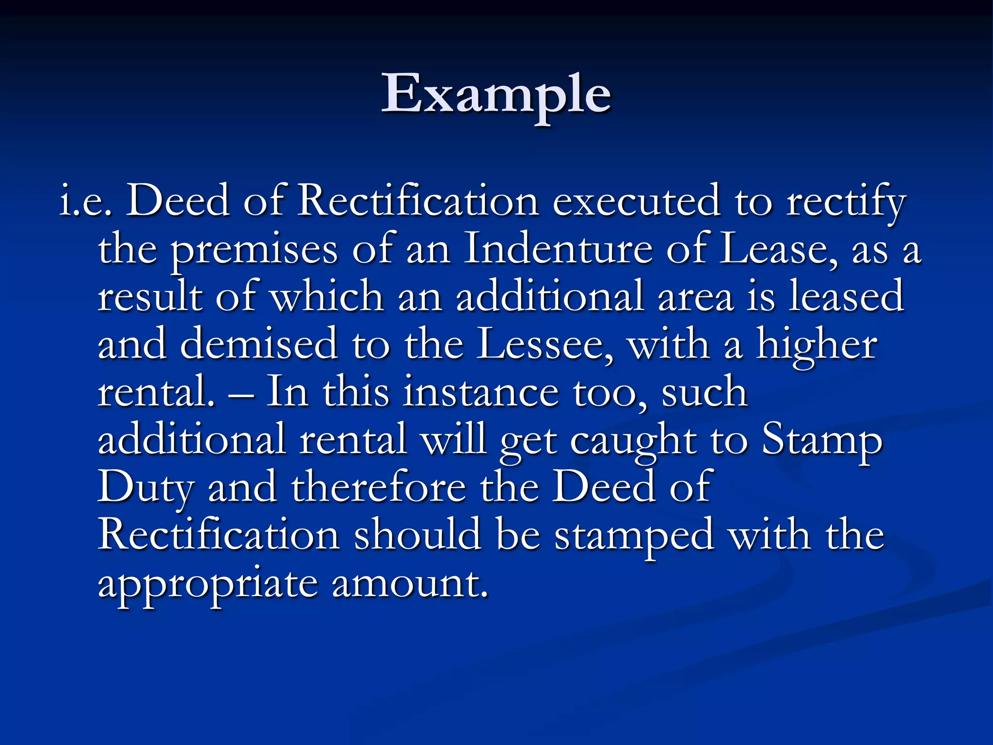 Deed of Rectification | PPT