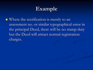 Deed of Rectification | PPT