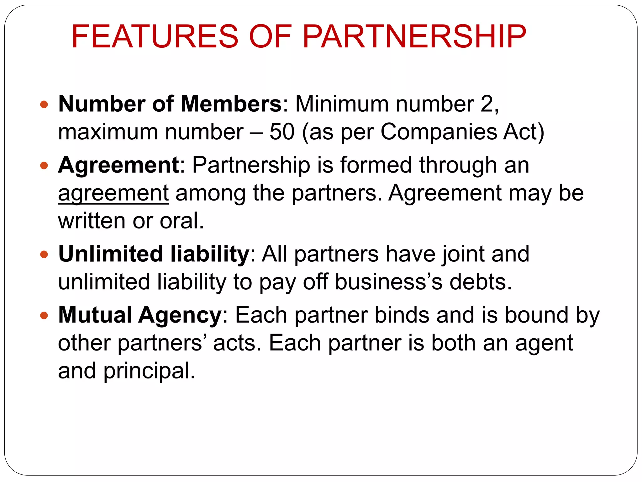 Partnerhip, Partnership Deed, Provisions in absence of deed | PPTX