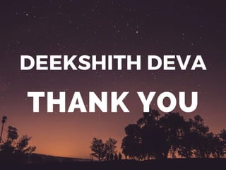 Deekshith Deva - Tips And Tricks For Taking Memorable Pictures | PPT