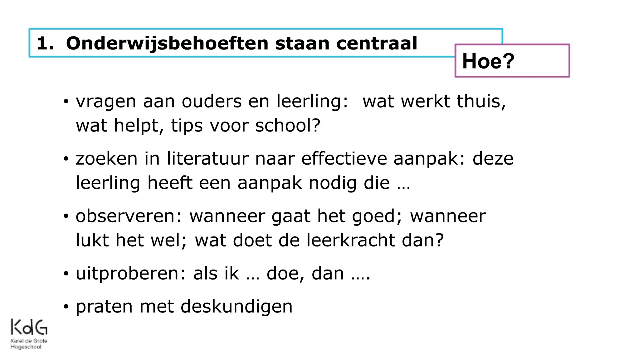 Het handelingsgericht werken decreet leersteun | PPTX