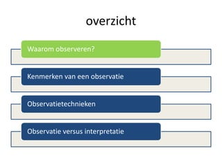 observeren | PPTX