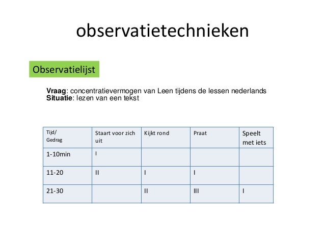 Deel 2 observeren