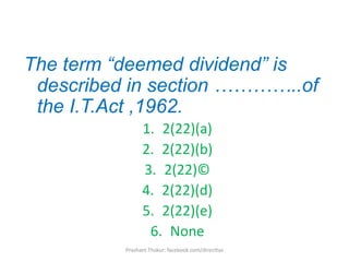 Deemed dividend | PPTX