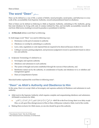 Deen Islamic system | PDF