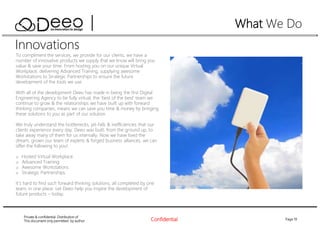 Deeo Design and Engineering - What We Do presentation | PPT
