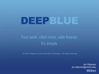 Deep Blue General Presentation | PPT