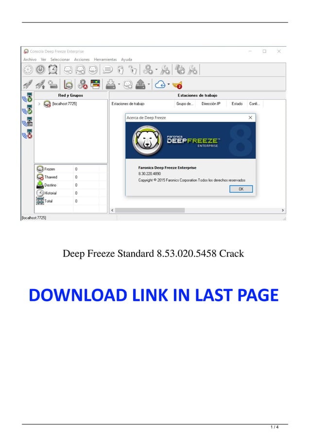 Deep Freeze Standard 8.53.020.5458 Crack | PDF | Operating Systems | Computer Software and ...