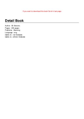 !Download Deep Learning with PyTorch - Eli Stevens