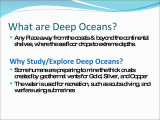 Deep Oceans | PPT