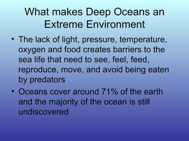 Deep Oceans | PPT