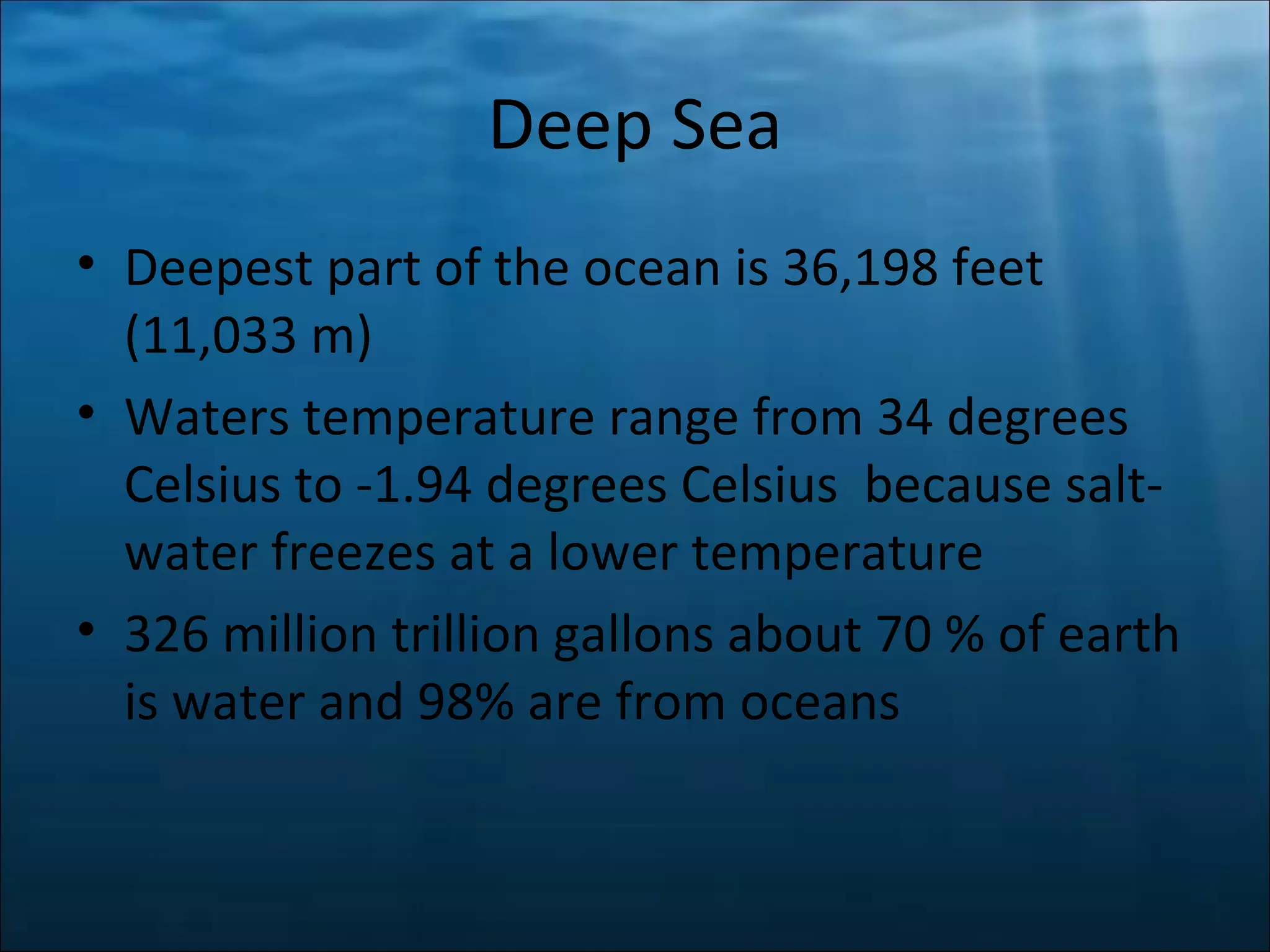 Deep Sea | PPT