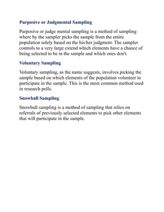 sampling | DOCX | Musical Instruments | Hobbies & Interests