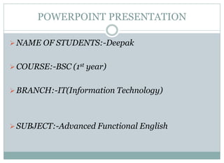presentation on business correspondence | PPTX | Email | Internet