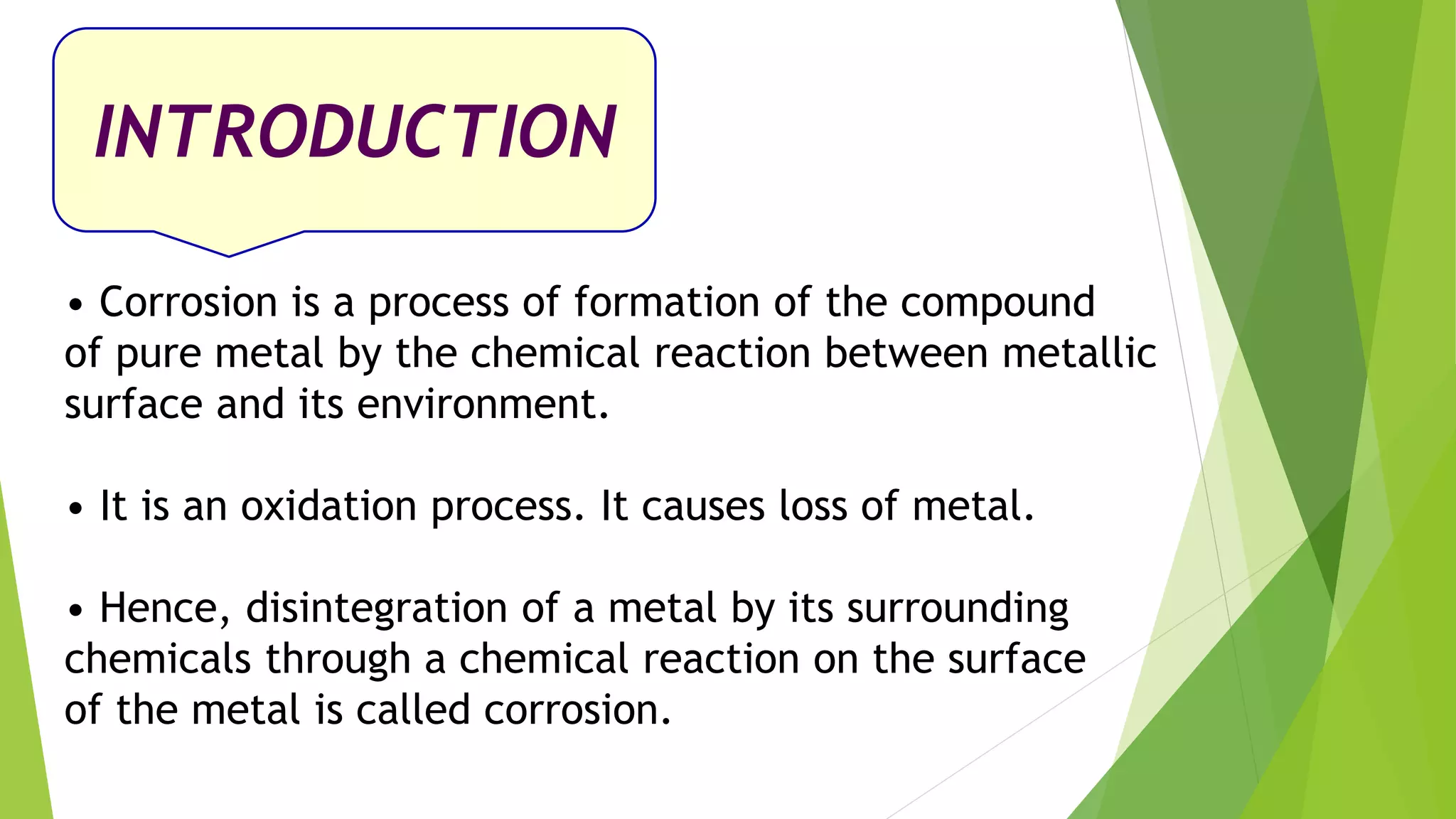 Corrosion | PPTX | Chemistry | Science