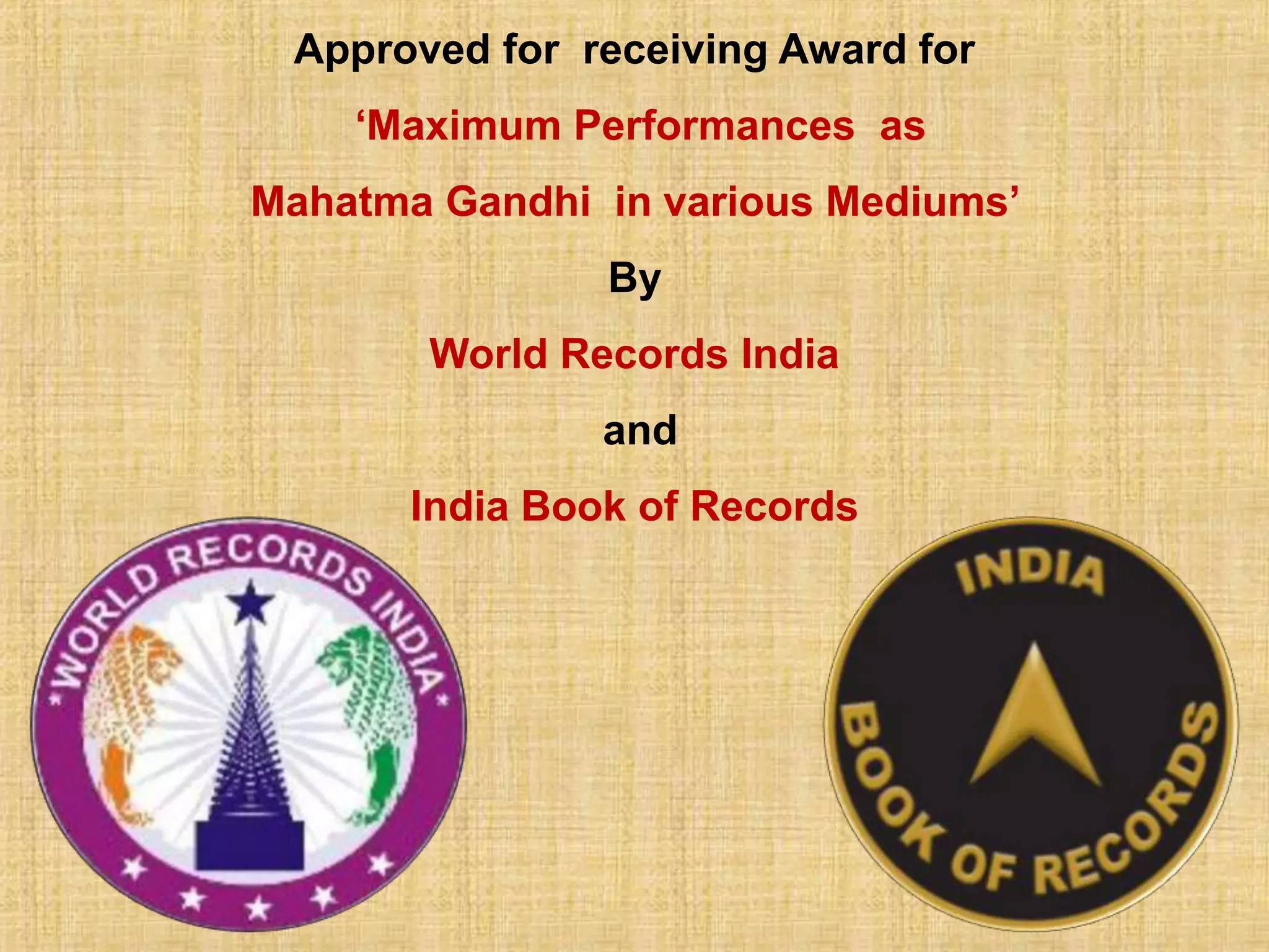 Deepak antani Actor as Mahatma Gandhiji | PPTX