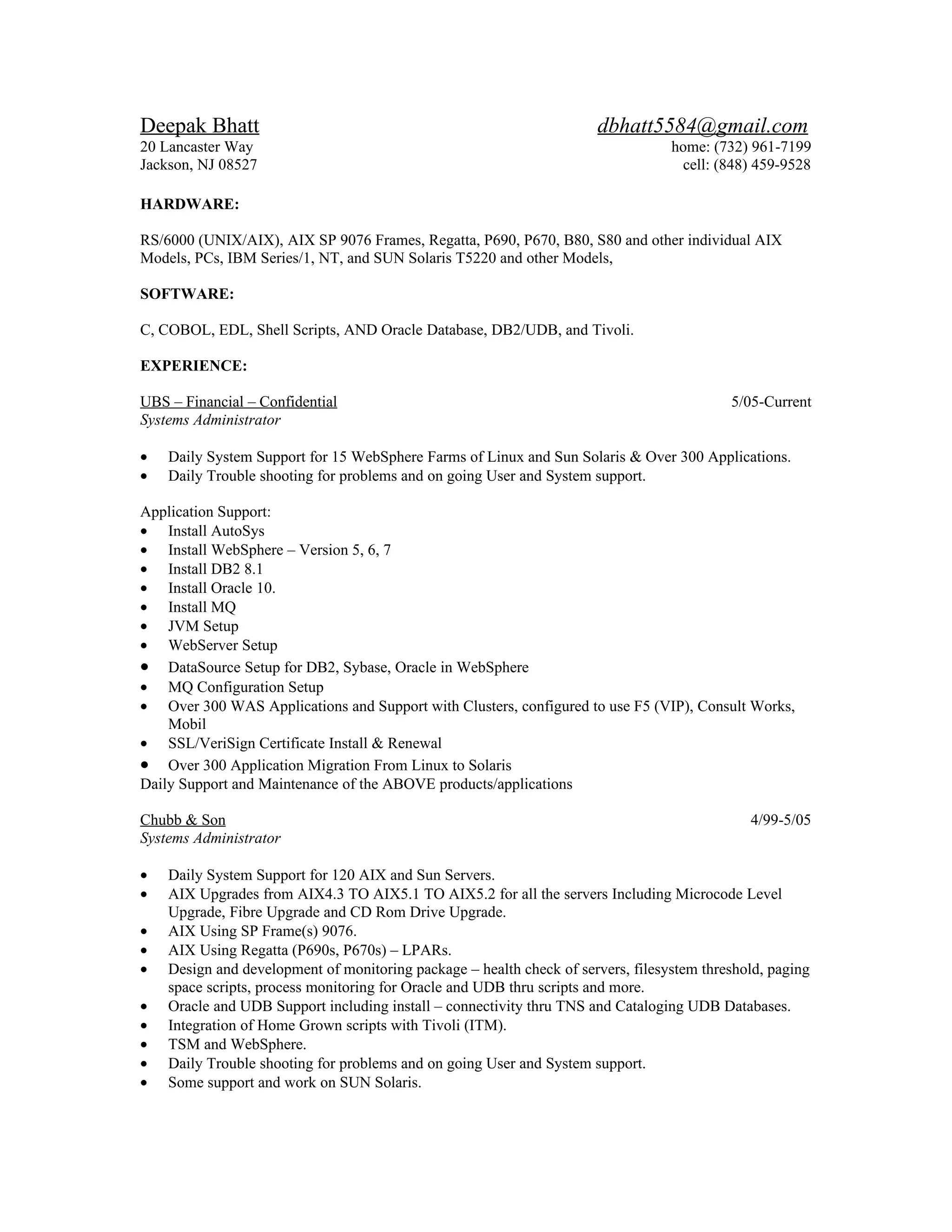 Deepak bhatt resume12 | DOC