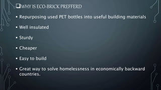 .pptx eco Brick technology ppt for civil engineering | PPTX