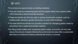 .pptx eco Brick technology ppt for civil engineering | PPTX