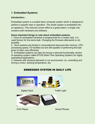 Training Report on embedded Systems and Robotics | DOCX